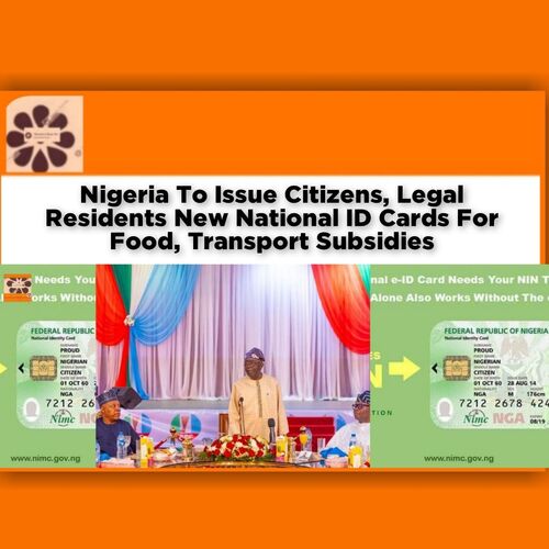 Nigeria To Issue Citizens, Legal Residents New National ID Cards For ...